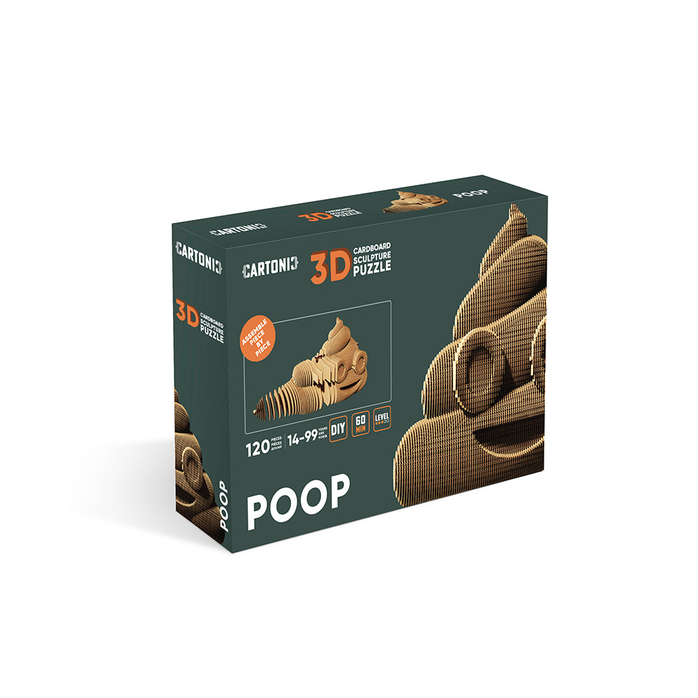 Cardboard 3D puzzle sculpture POOP by Cartonic – CARTONIC® Official Store