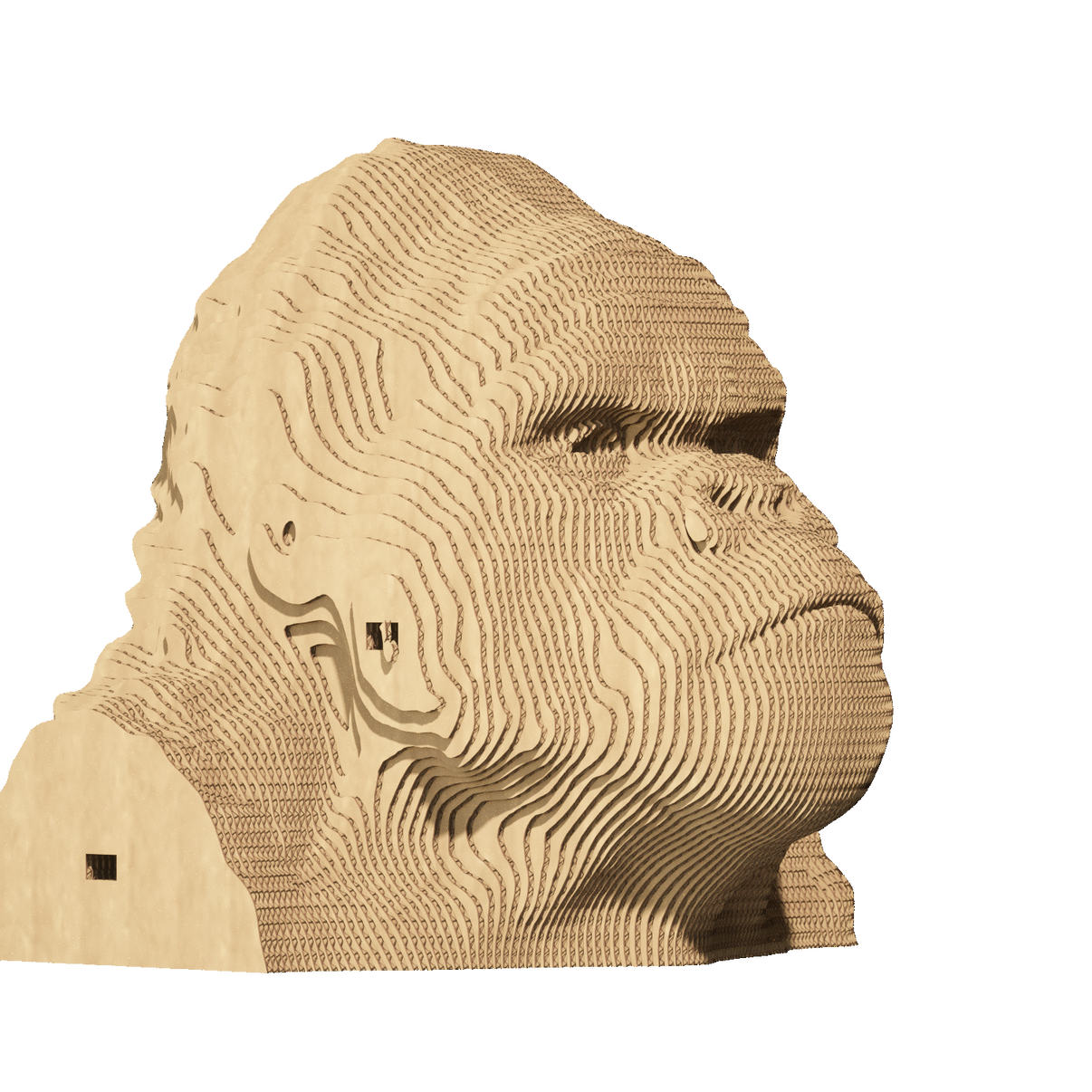Cardboard 3D puzzle sculpture GORILLA by Cartonic – cartonic.store